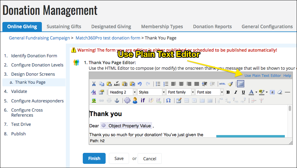 Does Double the Donation integrate with Blackbaud's Luminate Online?